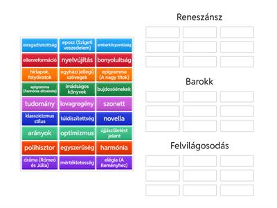 Irodalom 7 osztály reneszánsz - Tananyagok