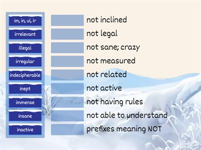 Prefixes in im il ir - Teaching resources