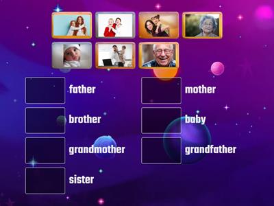 Family members matching game - Teaching resources