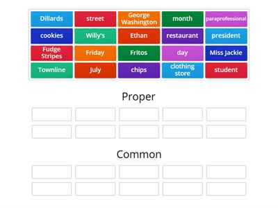 Common and proper noun games - Teaching resources