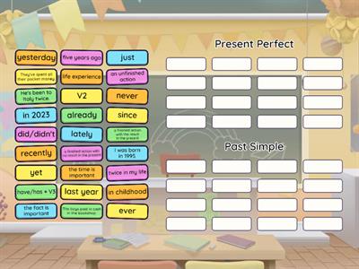 Present perfect past simple game - Teaching resources