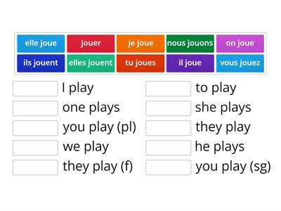 Verb jouer - Teaching resources