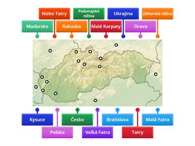 Slepa mapa slovensko - Učebné zdroje