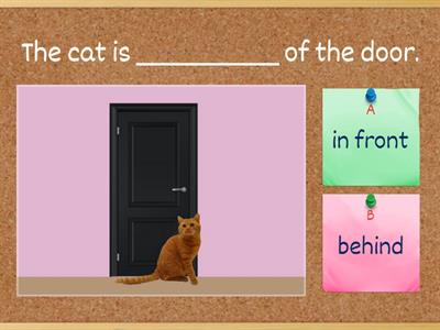Preposition behind in front of - Sumber pengajaran