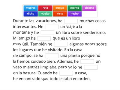 Preterito perfecto perfecto - Recursos didácticos