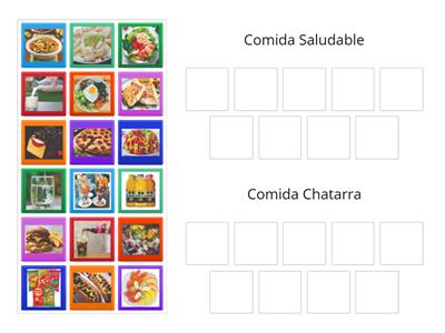 Comida Chatarra y saludable - Recursos didácticos