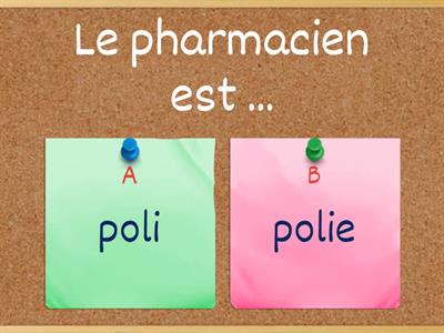 Adjectifs masculin et féminin - Ressources pédagogiques