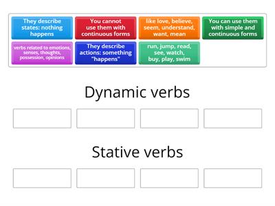 Stative verbs - Teaching resources