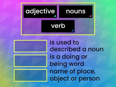 Verbs Adjectives Nouns - Teaching resources