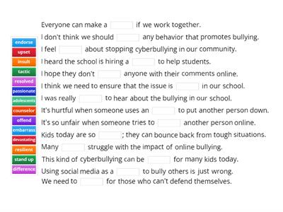 Cyberbullying - Teaching resources