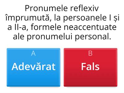 Pronumele reflexiv - Resurse didactice