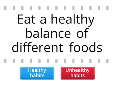 Healthy and unhealthy habits - Teaching resources