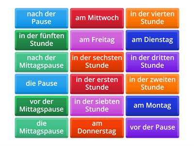 Stundenplan - Teaching resources