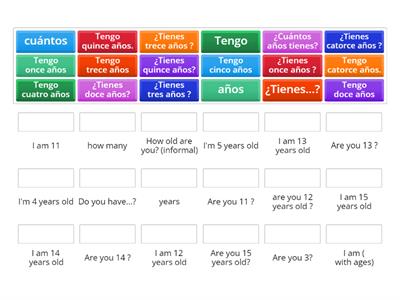 Cuántos años tienes - Teaching resources