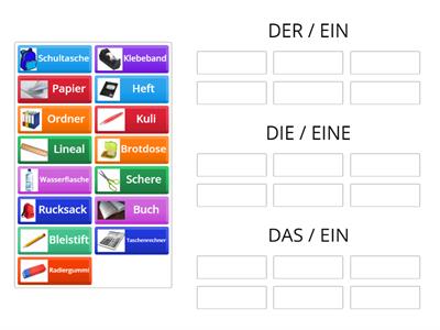 Schulsachen - Teaching resources