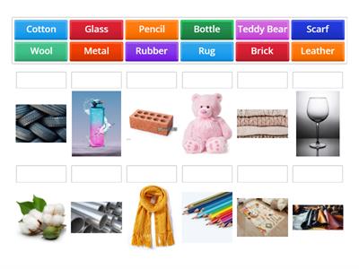 Materials wood plastic - Teaching resources