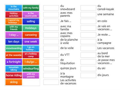 French Les vacances - Teaching resources