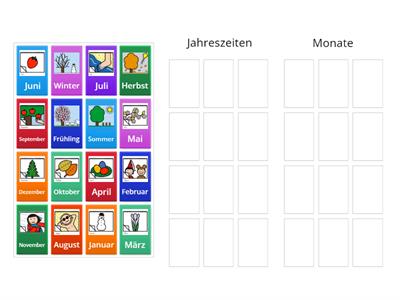 Tage monate jahreszeiten - Unterrichtsmaterialien