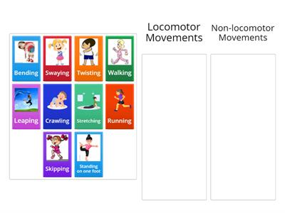 Locomotor vs non locomotor - Aktibidad sa pagtuturo