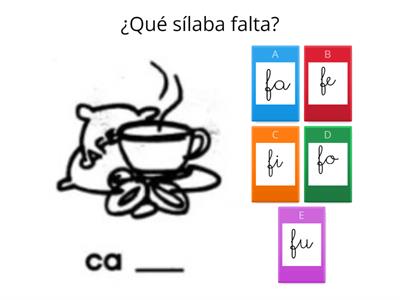 Palabras con fa fe fi fo fu - Recursos didácticos