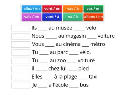 Verbe aller et venir - Ressources pédagogiques