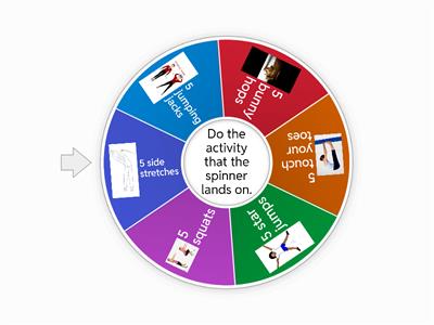 Physical activity spinner - Teaching resources