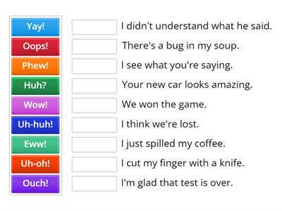 Interjections - Teaching resources