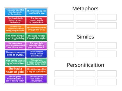 Similes metaphors and personification - Teaching resources