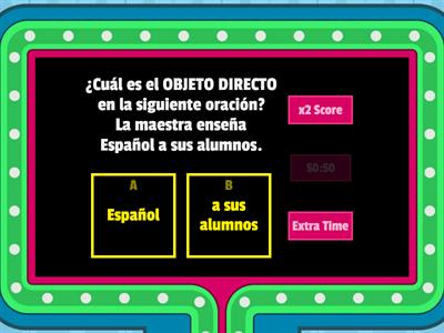 Objeto directo e indirecto - Recursos didácticos