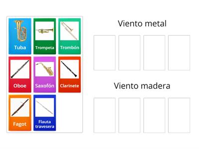 Instrumentos de viento metal y madera - Recursos didácticos
