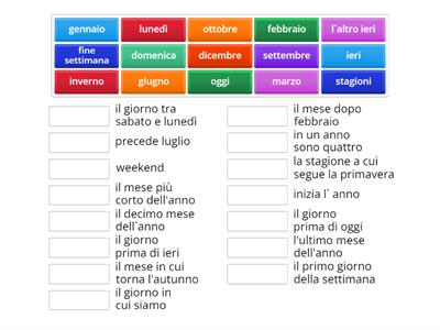 Mesi dell anno - Risorse didattiche