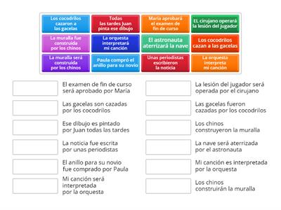 Voz pasiva y voz activa - Recursos didácticos