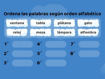 Orden alfabético - Recursos didácticos