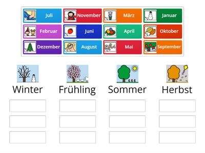 Tage monate jahreszeiten - Unterrichtsmaterialien