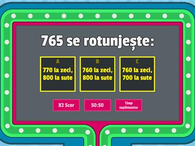 Rotunjirea numerelor de la 0 la 10000 - Resurse didactice