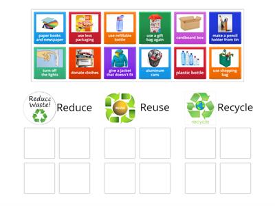 Reduce recycle reuse - Teaching resources