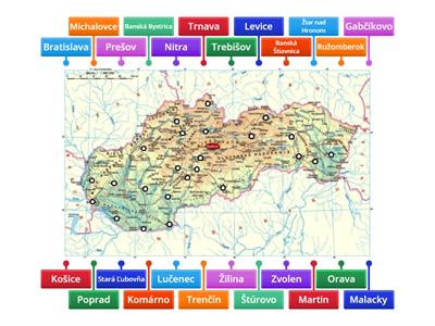 Slepa mapa slovensko - Učebné zdroje