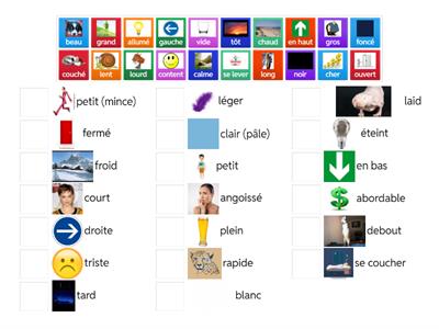 Les contraires - Ressources pédagogiques