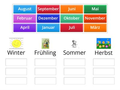 Tage monate jahreszeiten - Unterrichtsmaterialien