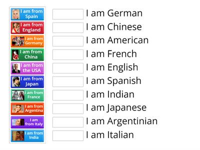 Countries and nationalities memory game - Recursos didácticos