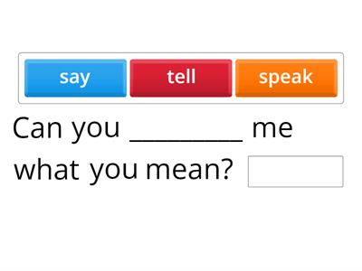 Say tell speak talk - Recursos didácticos