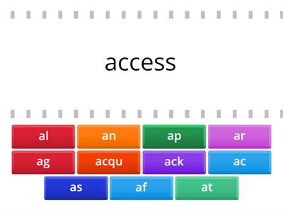 At ad an ap ag word family - Teaching resources