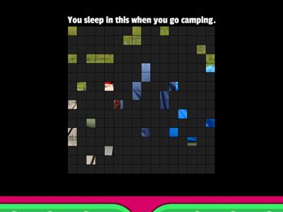 Camping sentences - Teaching resources