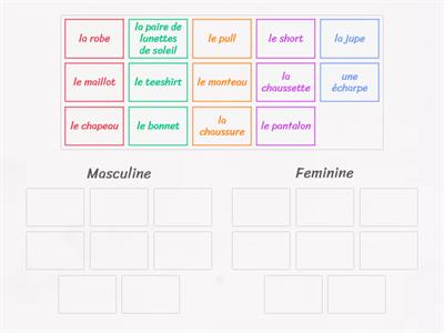 Adjectifs masculin et féminin - Ressources pédagogiques