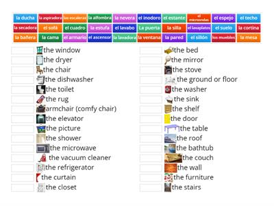 Home furniture - Teaching resources
