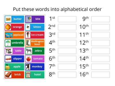 Alphabetical ordering - Teaching resources