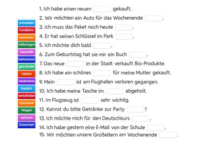 A1 wortschatz - Unterrichtsmaterialien