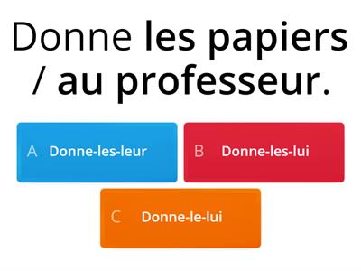 Les pronoms objets - Ressources pédagogiques