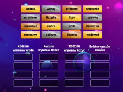 Rodzina wyrazów kl 7 - Materiały dydaktyczne