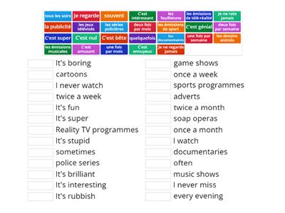French Tv programmes - Teaching resources